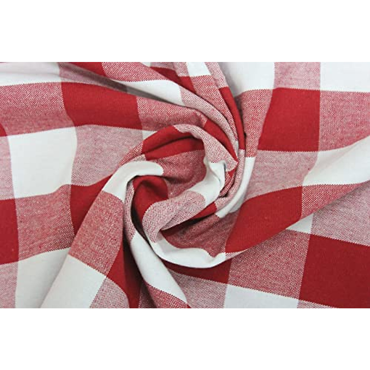 WHITEWRAP Buffalo Check Tablecloth |Red and White|60”x90”| Indoor Outdoor, Restaurant, Hotel Quality| Gingham Table décor | Table Protector for Picnic, Party and Dinner| Tabletop Washable Farmhouse