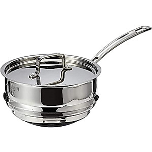Cuisinart MCP111-20N MultiClad Pro Stainless Skillet, 20-cm, Universal Double Boiler w/Cover