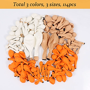 Orange Balloons Arch Kit-Double Stuffed Apricot Cream Peach Terracotta Balloons Garland Kit for Baby Shower Birthday Party Decorations