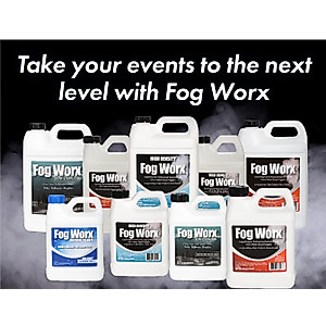 FogWorx Extreme High Density Fog Juice Gallon - Long Lasting, High Output, Odorless Water Based Fog Machine Fluid -for 400 Watt to 1500 Watt Machines