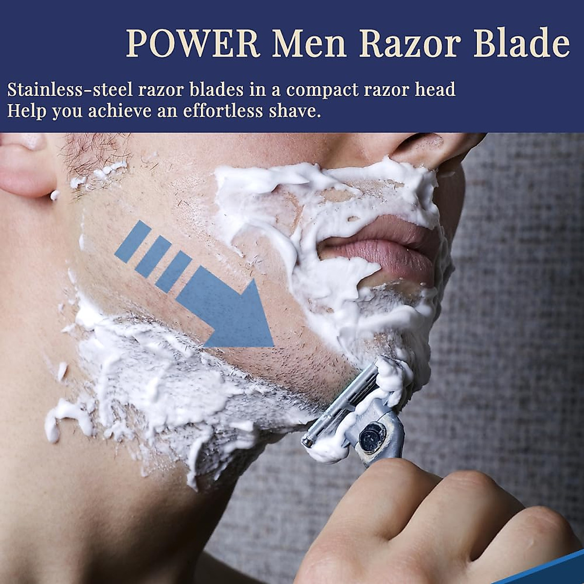 Gbbazu Razor Blades for Men, Mach3 Mens Blade Refills, Manual Men's Refills Razors Precision Cut Blades, Professional with Dual Lubrication, Designed An Extra Close Shave (32Pcs), 32.0 count