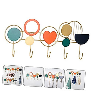 Abaodam 2pcs Door Hook Bathroom Coat Hangers Coat Mount Wall Key Holder Door Hanger Hook Over The Door Hanger Heart Key Hooks Wall Towel Hooks Coat Hat Bath Towel Iron Jewelry