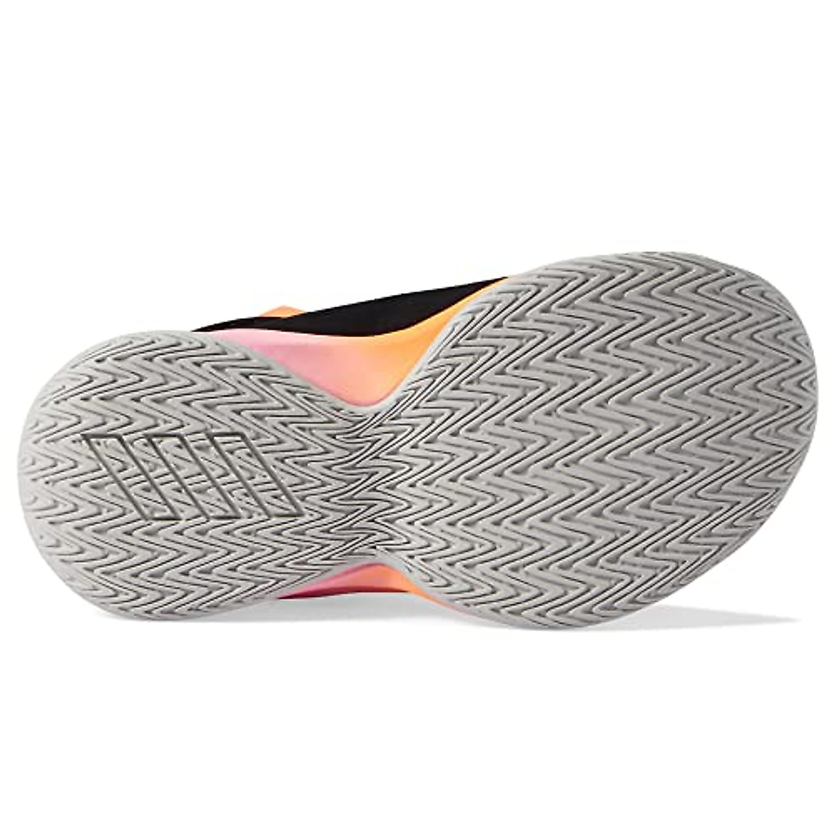 adidas Cross Em Up 5 Basketball Shoe, Black/Silver Metallic/Beam Pink, 2 Wide US Unisex Little_Kid