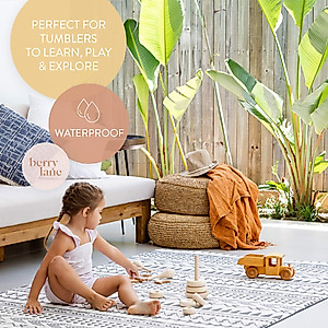 Berry Lane Baby Play Mat | Large 6.5 ft x 4.5 ft One-Piece Reversible Foam Floor Playmat | Tummy Time | Extra Soft & Thick | Non-Toxic | for Infants, Babies, Toddler, and Kids