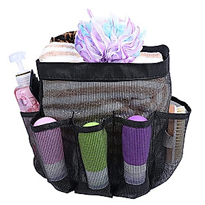 Saiveina Mesh Shower Caddy for College Dorm Necessities Portable Travel Shower Basket Shower Tote Bag for Girls and Boys, with 9 Pockets