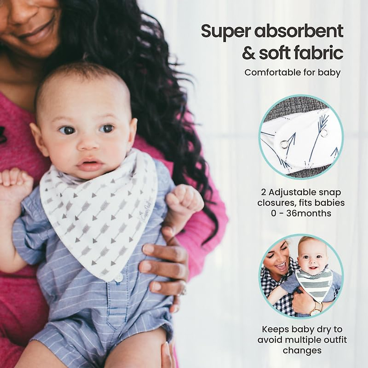 Copper Pearl Baby Bandana Drool Bibs for Drooling and Teething 4 Pack Gift Set Aussie