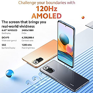 Xiaomi Redmi Note 10 Pro (128GB, 6GB) 6.67in, Snapdragon 732G, 5020mAh Battery, Dual SIM GSM Unlocked Global 4G LTE (T-Mobile, Metro) International Model (Fast Car Charger Bundle, Onyx Gray)