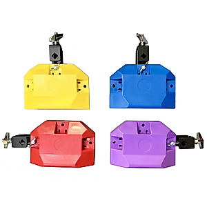 TUOREN Jam Drum Block Latin Percussion Musical Instrument Plastic with 3 Sided Mount Medium Pitch (Purple)