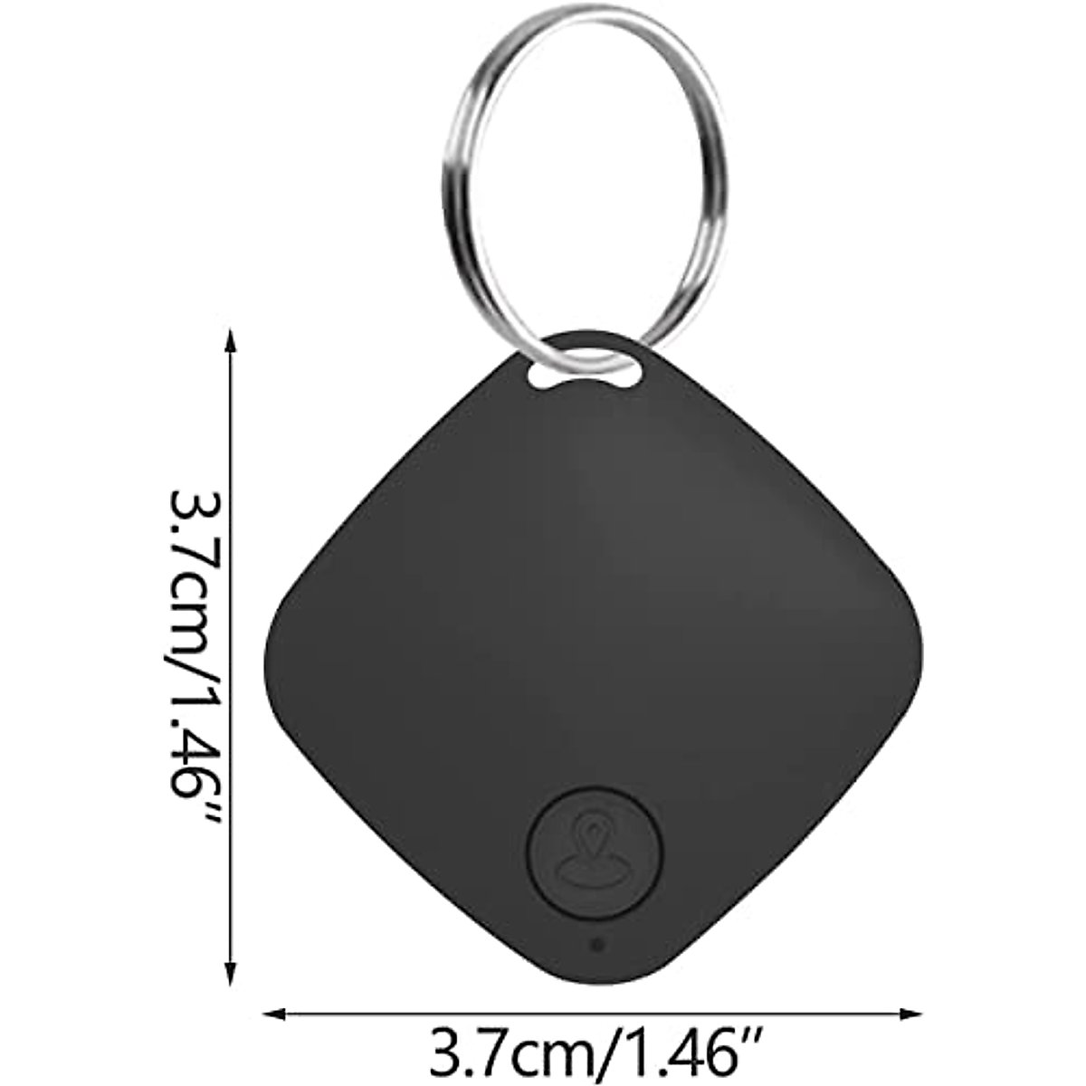 Portable Tracker Wireless Bluetooth 5.0 Smart Anti-Loss Real-Time Mini-Tracking Locator Item Detector Device for Pets, Keys, Wallets, Small Items (Black)