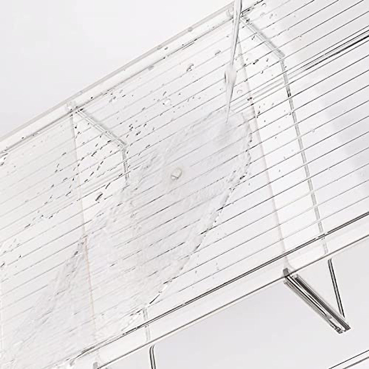 Lyellfe 2 Tier Clear Organizer with Divider, Pull Out Under Sink Organizer and Storage, Sliding Spice Rack Medicine Cabinet Bins, Multi-purpose Vanity Tray for Bathroom, Kitchen Pantry