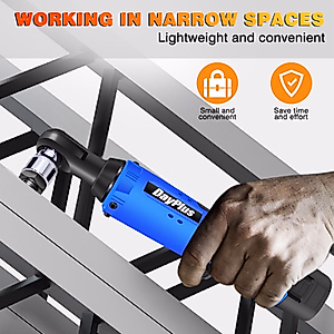 Qimu Cordless Electric Ratchet Wrench Set, 3/8" 12V Power Ratchet Driver Cordless Power Ratchet Tool Kit with 2 Packs 1500mAh Lithium-Ion Battery, 7 sockets and Charger, LED Light