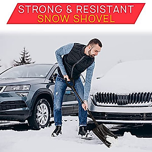 VaygWay 3 in1 Snow Shovel Kit- Premium Quality Portable Collapsible Replaceable Rotatable Head Snow Removal Brush Kit, Ice Scraper and Snow Brush Car Set with Carrying Bag for Cars Truck SUVs