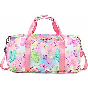 CAMTOP Travel Duffel Bag Girls Women Sport Dance Gym Tote Weekender Overnight Carry-On Bag