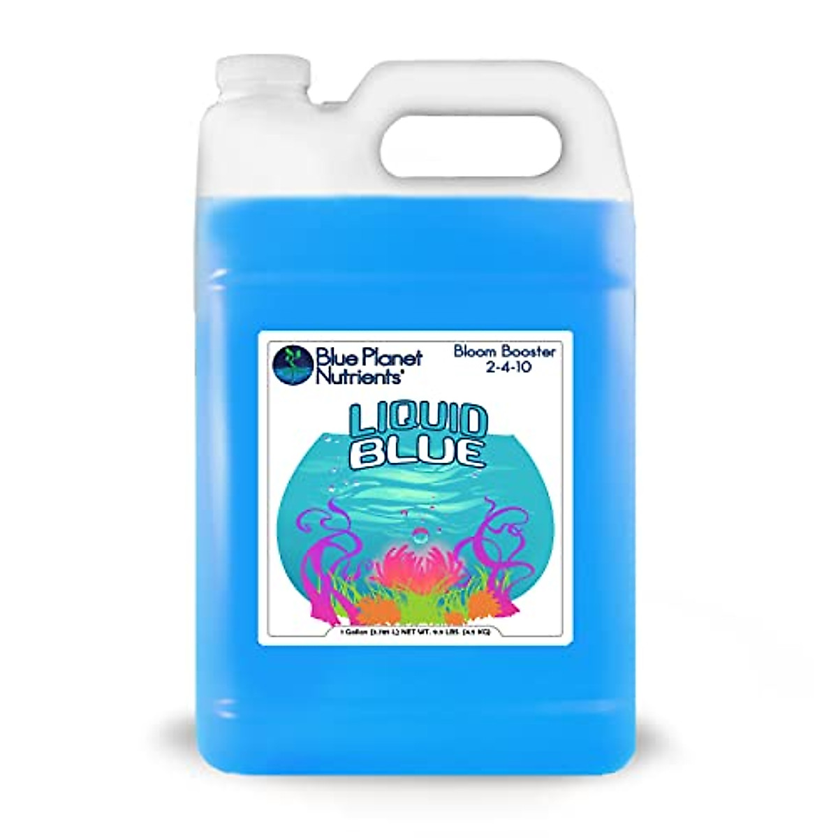 Liquid Blue Bloom Booster (128 oz) Gallon | Potassium Phosphorous Supplement for Flowering | for All Plants & Gardens | Blue Planet Nutrients
