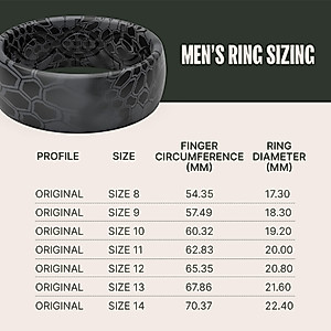 Groove Life Kryptek Typhon Camo Silicone Ring Breathable Rubber Wedding Rings for Men, Lifetime Coverage, Unique Design, Comfort Fit Ring - Size 9