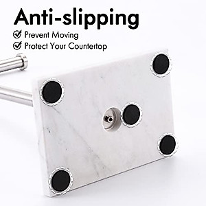 KES Hand Towel Stand with Marble Base, Hand Towel Holder for Bathroom, Hand Towel Rack for Vanity Countertop, SUS304 Stainless Steel, BTH210S20-2