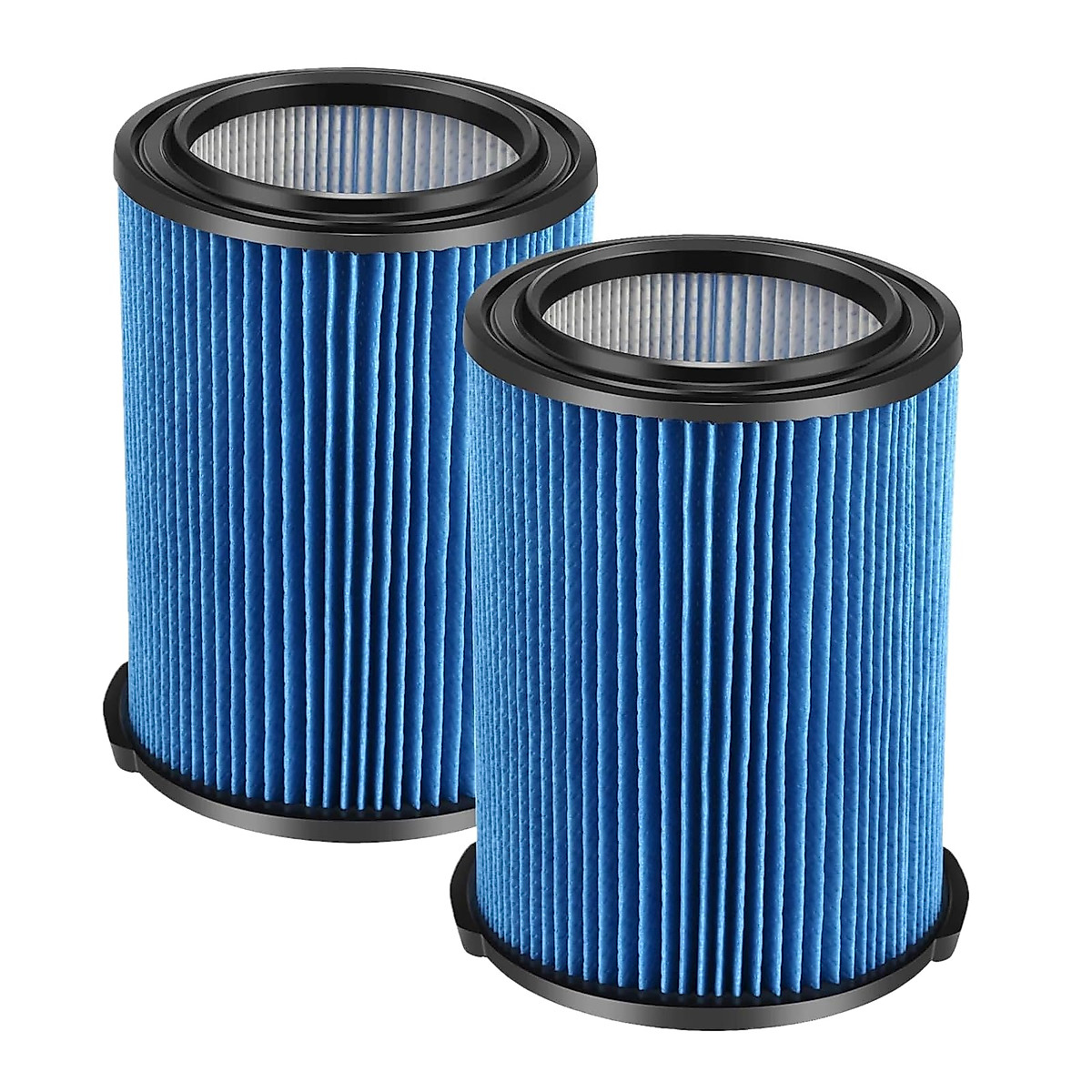 VF5000 3-Layer High-efficiency Fine Dust Replacement Filter Compatible with Rigid Shop Vac 6-20 Gallon Wet Dry Vacuums (2 Packs)