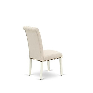 East West Furniture HLBR5-LWH-02 Dining Room Table Set