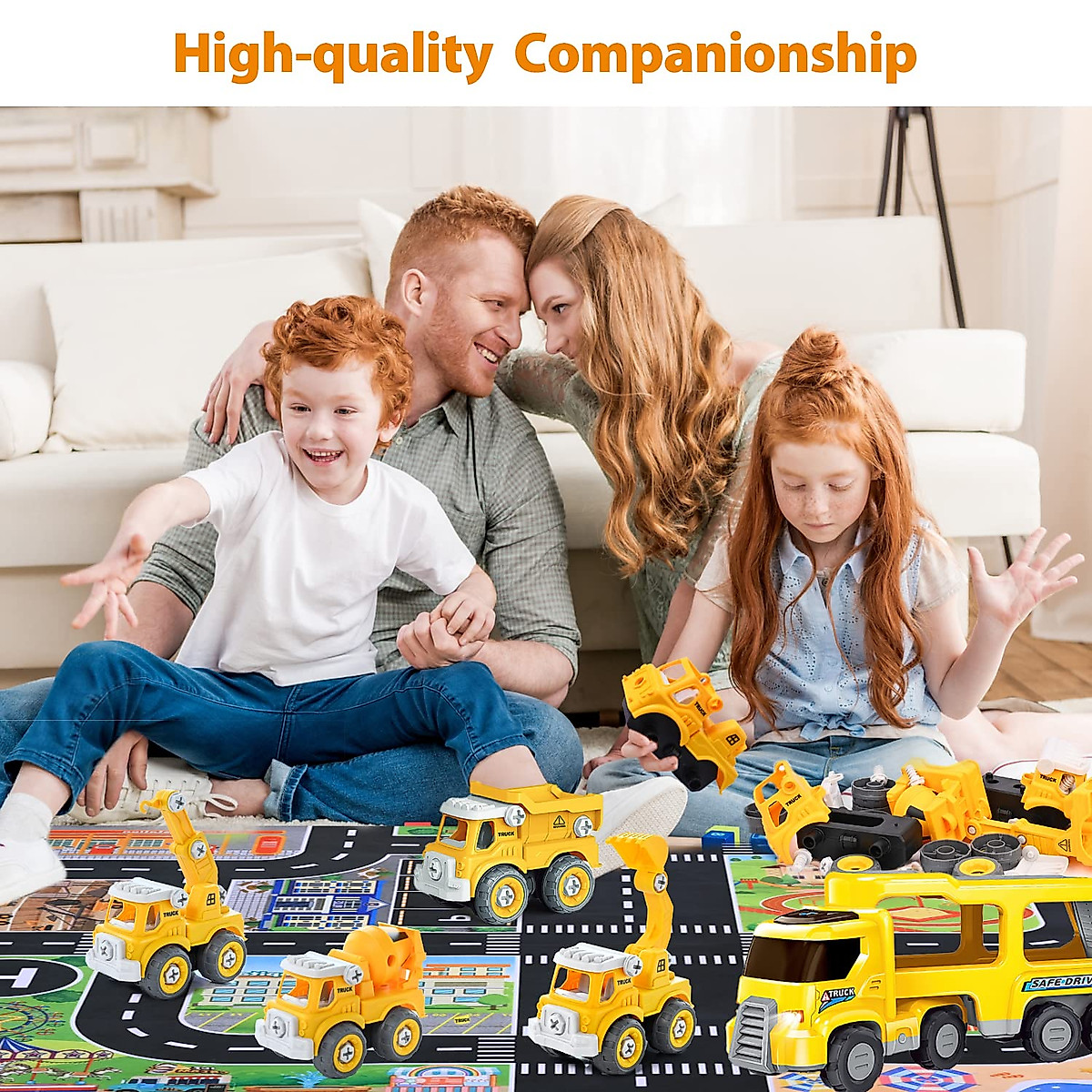 Rydohi Kids Toys Car for Boys : Boy Toy Trucks for 3 4 5 6 Year Old Boys Girls | Toddler Toys 5 in 1 Carrier Vehicle Construction Toys for Kids Age 3-12 | Birthday Party Boy Gifts for Kids