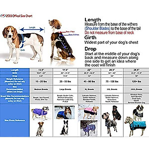 Derby Originals Ruff Pup 1200D Ripstop Waterproof Reflective Winter Dog Coat with Neck Cover and Harness Compatible Opening 220G - 17