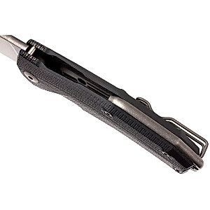 LionSTEEL KUR Folding EDC Pocket Knife, Full Sized Folder, Sleipner Steel Blade, G10 Handles – Lightweight Daily Carry Tool, Black G10 Black Blade