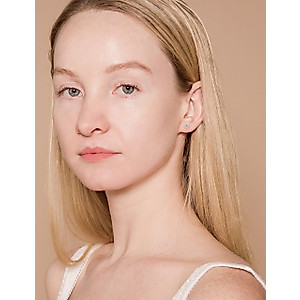 925 Sterling Silver Earrings Stud with Screwback Cubic Zirconia for Women Earring With Screw Backs CZ Hypoallergenic (CZ-White)