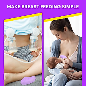 Easy@Home Lactation Massager for Breastfeeding: 2-in-1 Nursing Baby Pump Mom Breast Support | Warming Sore Tenderness Relief Nipple Massage | Postpartum Essential | Improves Breastmilk Flow EHL038
