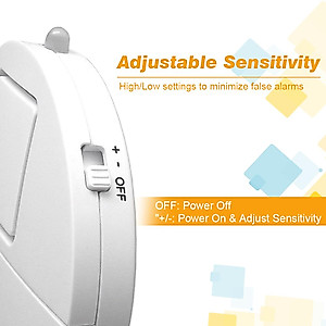 Window Alarm System 4-Pack - Ultra-Loud 120dB Alarms with Advanced Vibration Sensors - Window Security Alarms for Glass Break Detection - Features Low Battery LED Indicator
