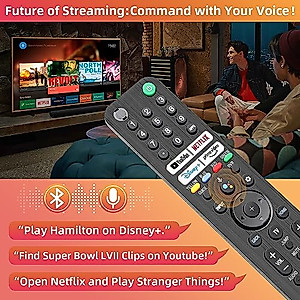 Replacement Sony TV Remote | for Sony Smart TVs with Voice Control | Sony BRAVIA XR/XBR/KD Series 4K LED OLED Google/Android TVs | Energy-Saving | 12-Month Full Warranty.