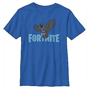 FORTNITE boys Wings of Fortnight Boy's Solid Crew Tee T Shirt, Royal Blue, Large US