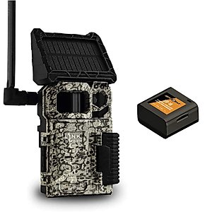 SPYPOINT Link-Micro-S-LTE-V Trail Camera Cellular Solar Panel 10MP Photos Night Vision 4 LED Infrared Flash 80'Detection Flash Range 0.4second Trigger Speed Game Cell Cam for Hunting-for USA only