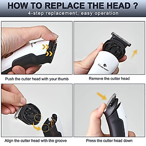 Beard Trimmer for Men, Nose Hair & Ear Trimmer, Cheersoon Electric Cordless Hair Clippers for Men, LED Display, IPX7 Waterproof Mens Grooming Kit