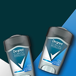 Degree Men Antiperspirant Deodorant Clean 72-Hour Sweat & Odor Protection Prescription-Strength Antiperspirant For Men with MotionSense Technology 1.7 oz