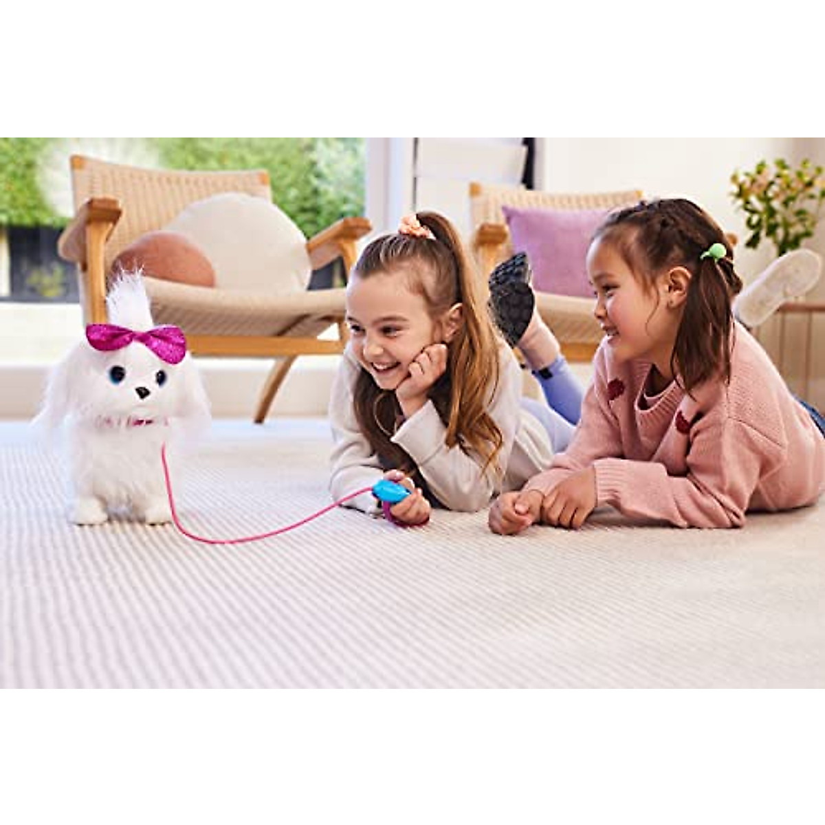 Pets Alive Lil' Paw The Walking Puppy by ZURU Interactive Dog That Walk, Waggle, and Barks, Interactive Plush Pet, Electronic Leash, Soft Toy for Kids and Girls