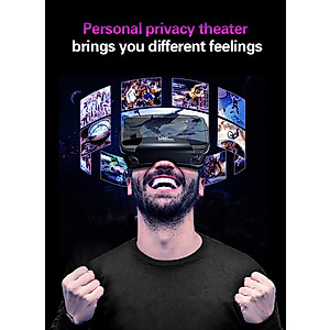 YOMENG VR glasses Virtual reality full-screen visual wide-angle VR glasses, VRG Pro 3D for smartphone devices from 5 to 7 inches