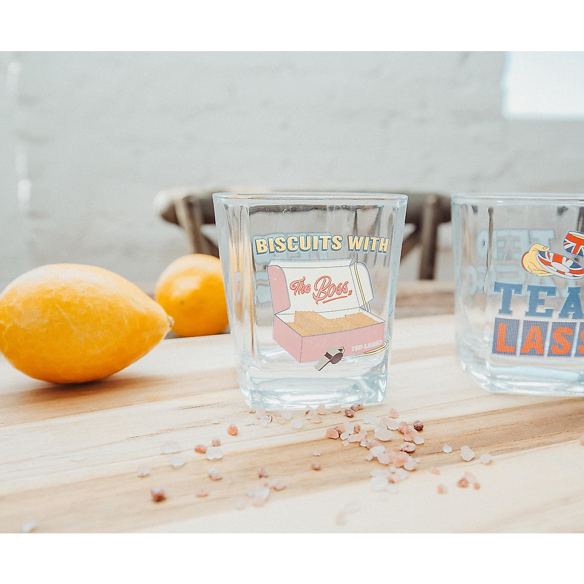 Silver Buffalo Ted Lasso 10-Ounce Mini Rocks Glasses | Set of 4