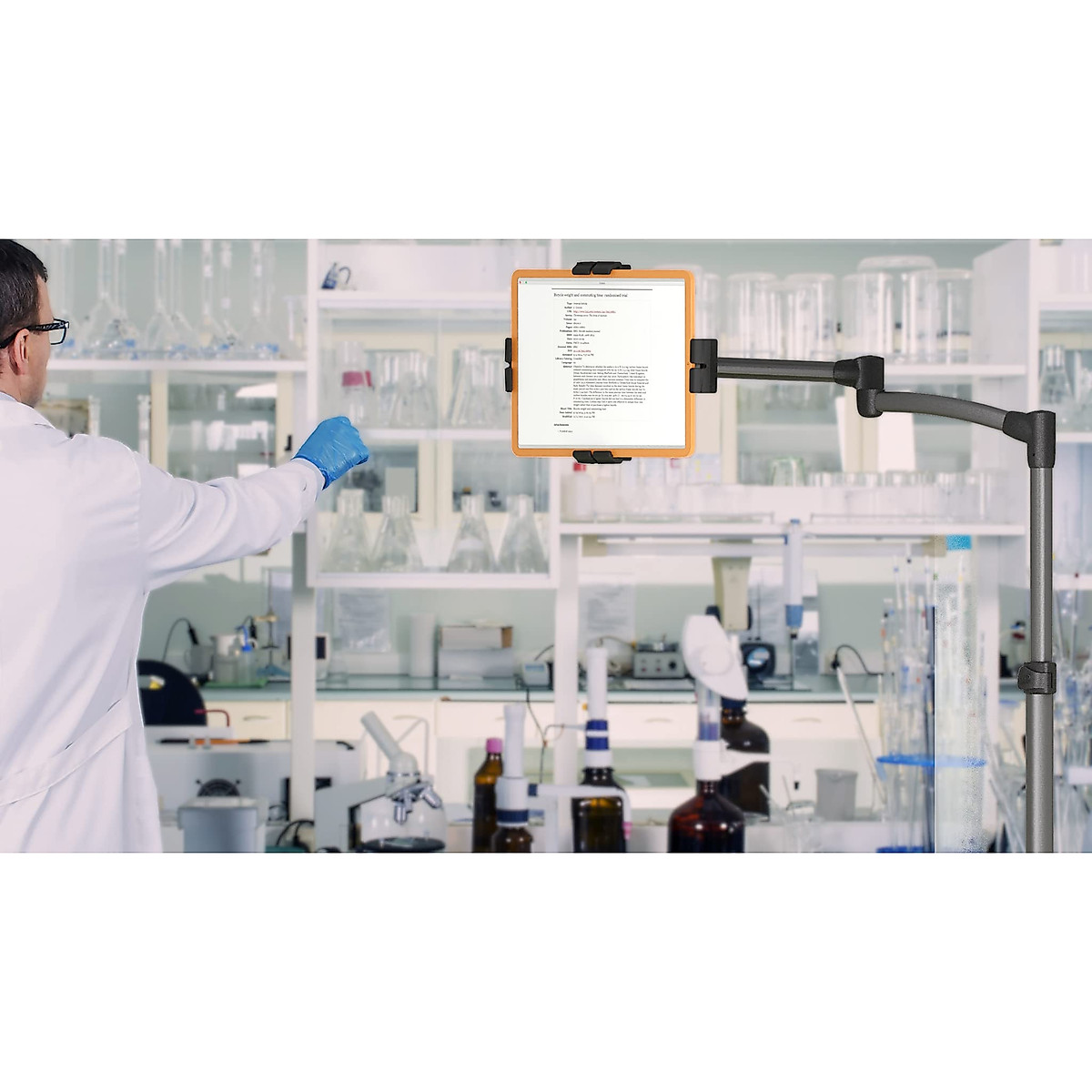 Levo Commercial G2 Deluxe iPad Rolling Floor Stand Cart Kiosk for Hospitals & Commercial with Locks for iPads, iPad Mini, iPad Pro, Galaxy, Nexus, Surface Pro, Fire, and Other Tablets and eReaders