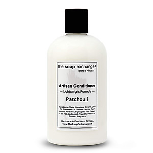 The Soap Exchange Hair Conditioner - Patchouli Scent - Hand Crafted 12 fl oz / 354 ml Natural Artisan Hair Care, Sulfate & Paraben Free, Nourish, Moisturize, & Protect. Made in the USA.