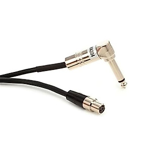 Shure WA304 2' Instrument Cable, 4-Pin Mini Connector (TA4F) with Right-Angle 1/4" Connector