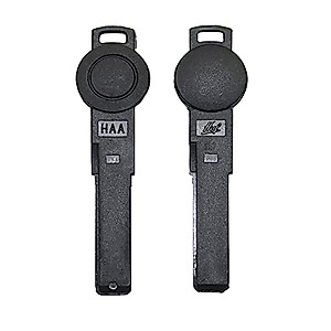 AKS Keys New Smart Key Round Uncut Emergency Blade Key Compatible with Audi (2 Pack)