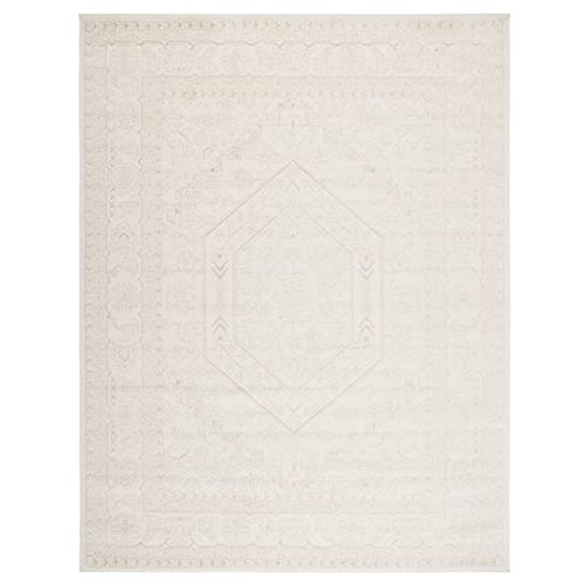 SAFAVIEH Adirondack Collection 6' x 9' Ivory/Beige ADR108E Oriental Medallion Non-Shedding Living Room Dining Bedroom Area Rug