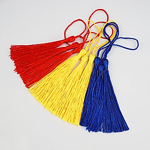 150 Pieces 13CM Bookmark Tassels Silky Craft Tassels for Jewelry Making, Bookmarks,Graduation DIY Projects, 25 Colors
