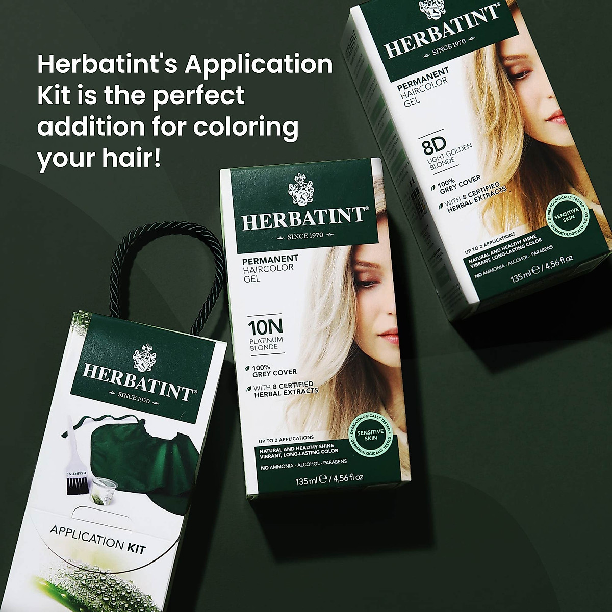 Herbatint Hair Color Application Kit - Includes Brush, Cape & Measuring Cup - Reusable, Eco-friendly Dye Application - 1 Pack