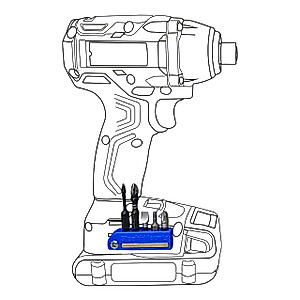 StealthMounts Magnetic Bit Holder for Kobalt (2 Pack) - Blue | Made in UK