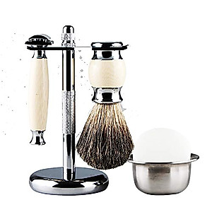 Makidar Premium Razor and Shaving Brush Stand Safety Razor Double-Sided Holder