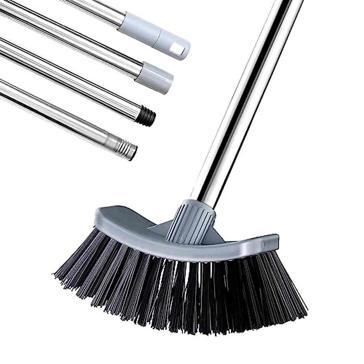 MEIBEI Hot Tub Scrub Brush with Long Handle -54", Stiff Bristles Grout Brush, Perfect for Cleaning Bathtub/Spa/Pond and Small Above Ground Pool