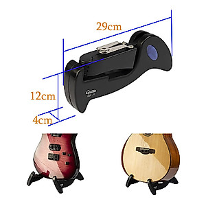 GUITTO Guitar Stand Tripod Adjustable Classic A-Frame Stand Universal for Acoustic and Bass Electric Guitars Folding Floor Travel Stand Small Single Holder (GGS-01)