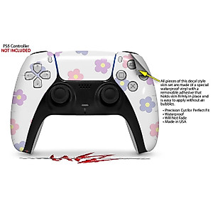 WraptorSkinz Skin Wrap compatible with Sony PS5 DualSense Controller Pastel Flowers (CONTROLLER NOT INCLUDED)