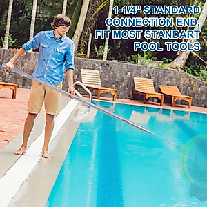 Sepetrel Pool Pole - 10.5 Foot Anodized Aluminum Extension Cleaning Poles,for Skimmer Net, Pool Brush & Vacuum Head