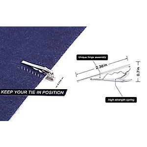 EvmAsaLQ 8Pcs Tie Clips for Men,Black Gold Blue Silver Tie Bar Clip Set for Regular,Tie Bar Clip is a Gift for Father,and Lover,Suitable for Wedding Business Gifts